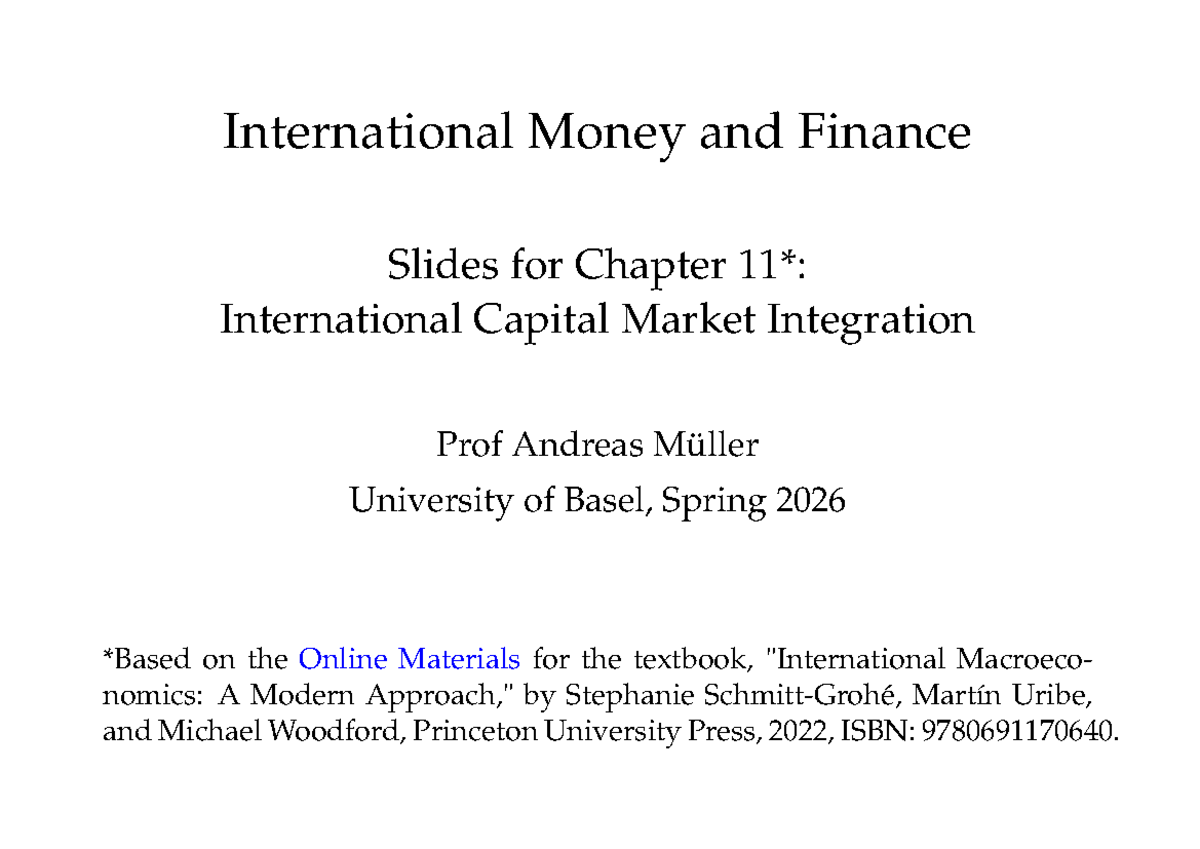 International Money and Finance: Chapter 11 - Capital Market ...