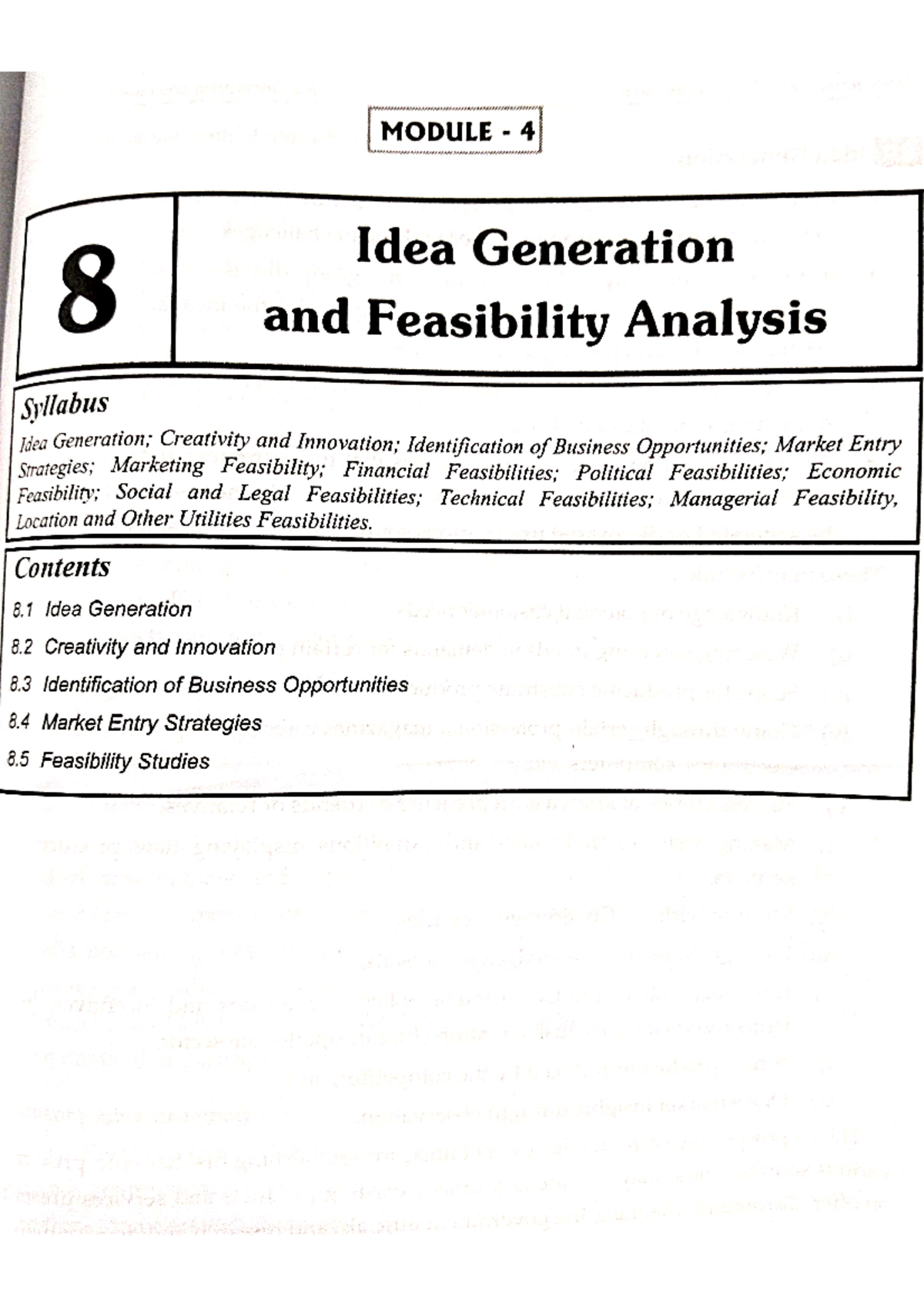 TIME module-4 - Prescribed Text book pdf - MODULE 4 Idea Generation 8 ...