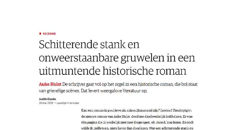 Recensie van Tandenjager door Auke Hulst - Voorbereiding Lit. Toets KT4 ...