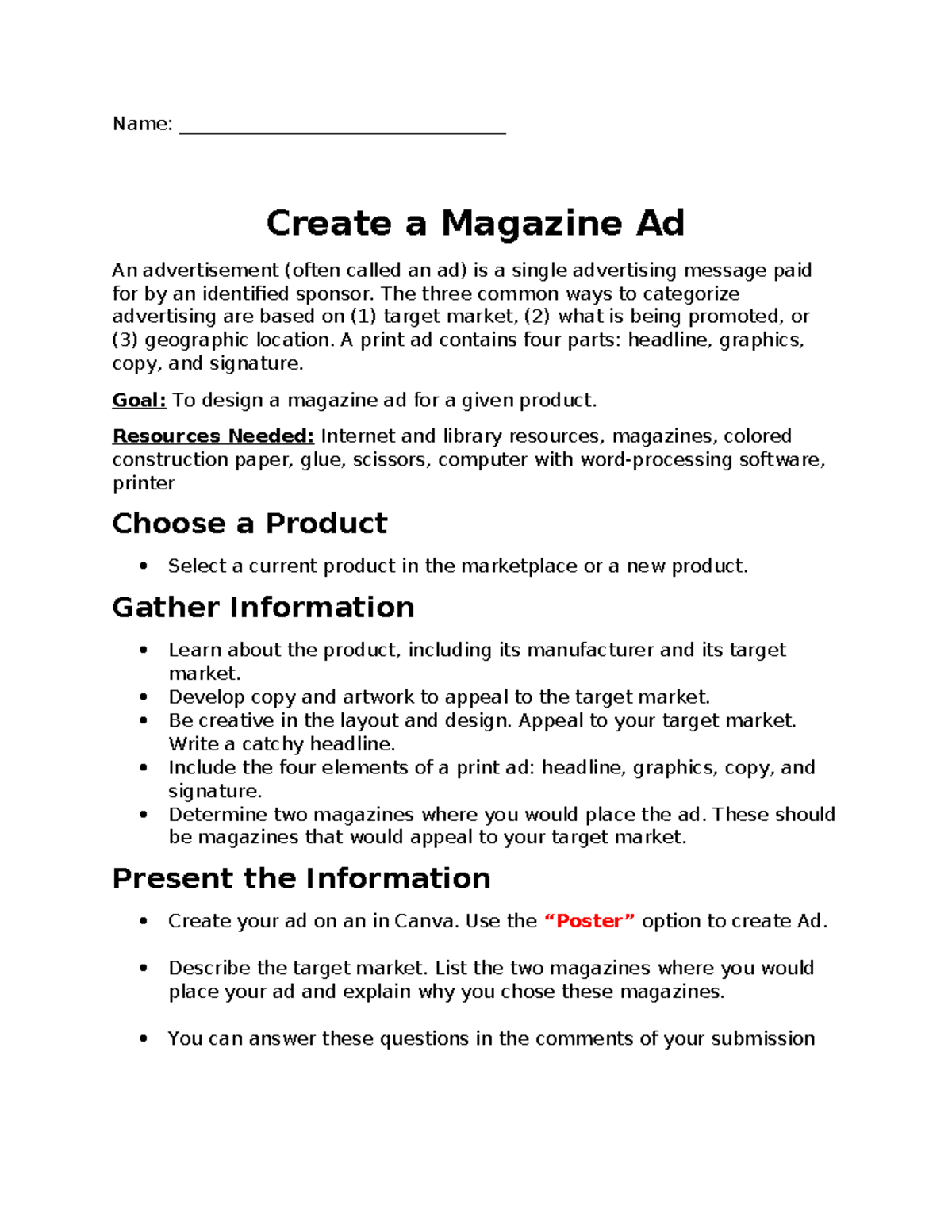 Create Magazine Ad - Make a ad - Name ...