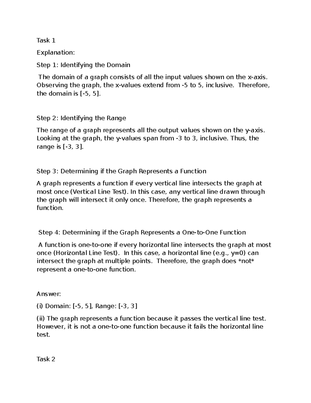 Algebra U1 J - Task 1 & 2: Graphs, Functions, and Tax Calculations ...