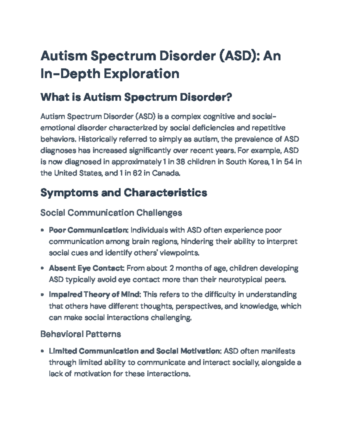 Understanding Autism Spectrum Disorder: Symptoms, Causes, and Myths ...
