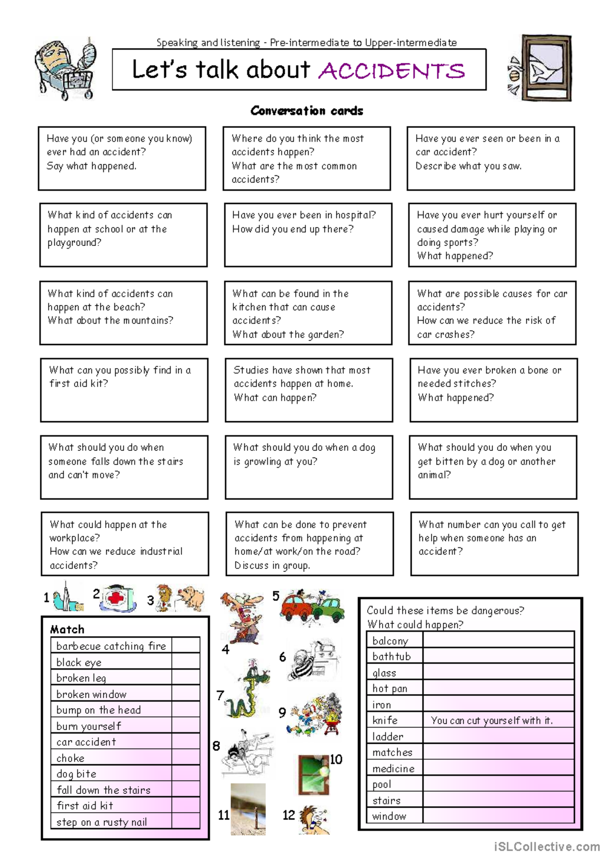 Let's Talk About Accidents: Conversation Cards for Discussion - Studocu