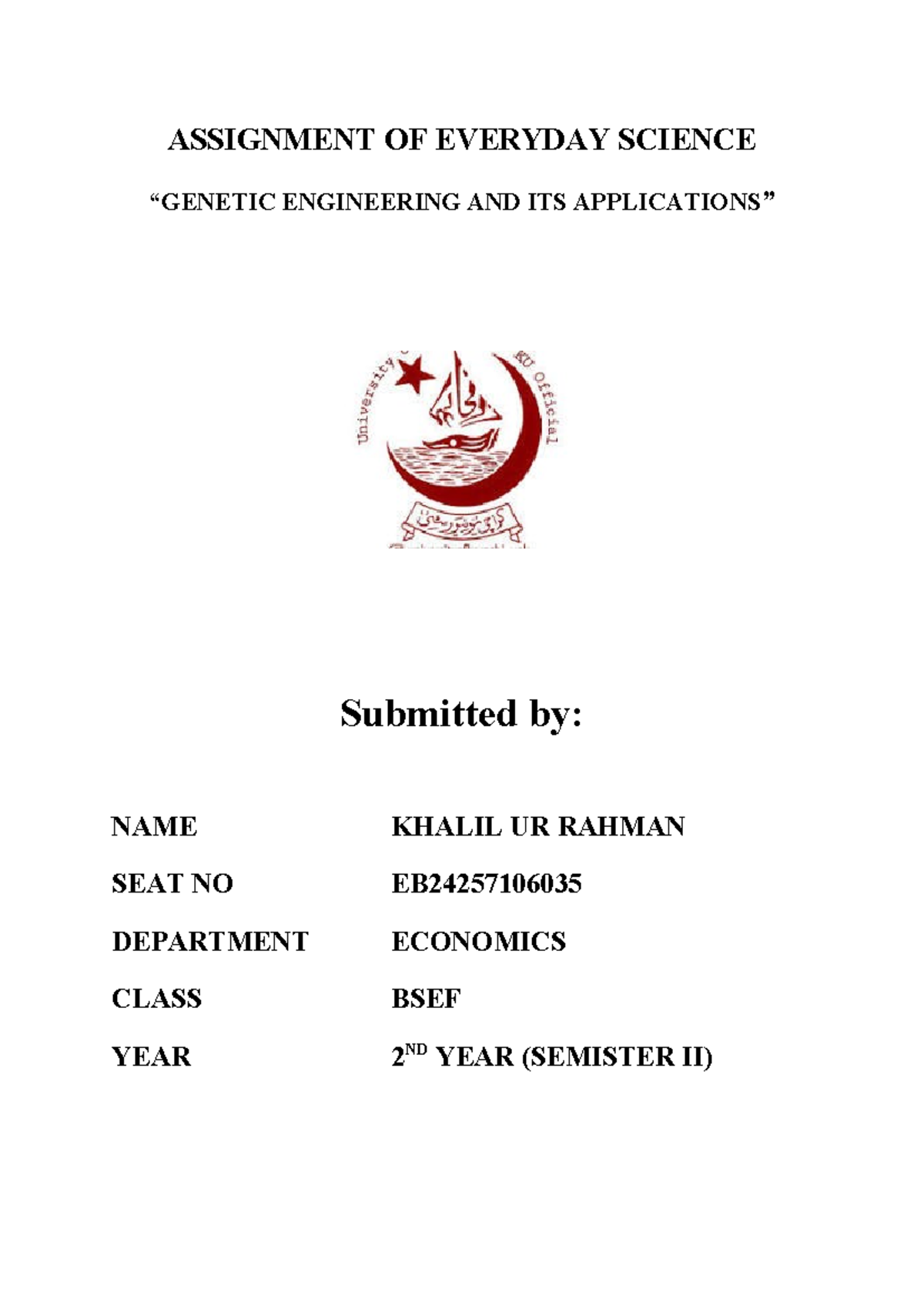 BSEF 2nd Year Lecture Notes: Genetic Engineering Overview - Studocu