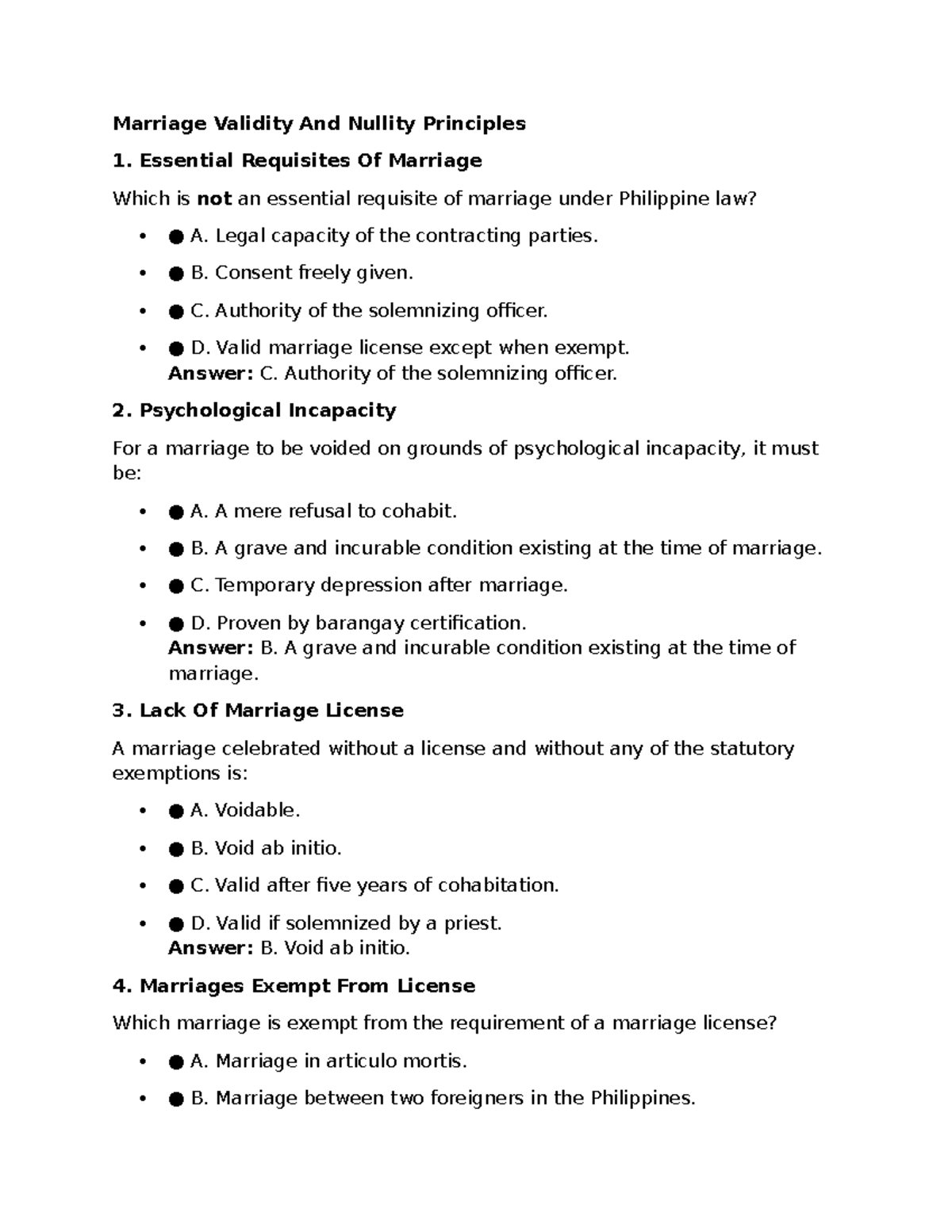 Marriage Validity & Nullity Principles: Essential Requisites & Key ...