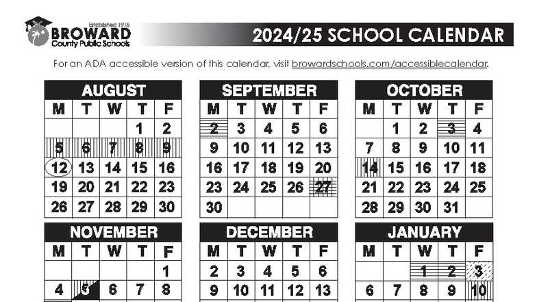 2024-25 School Calendar BW update Final - 2024/25 SCHOOL CALENDAR For ...