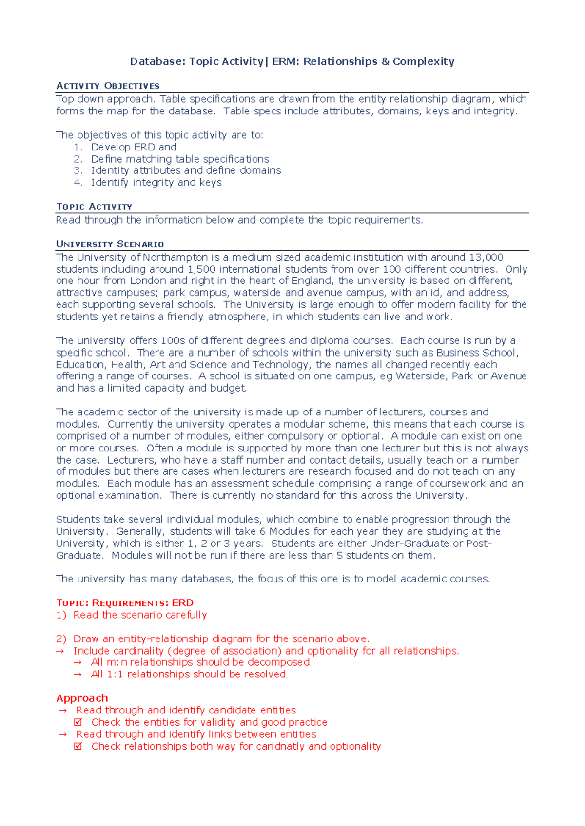 Activity 3: ERM Relationships Complexity - Database Design (DB 101 ...