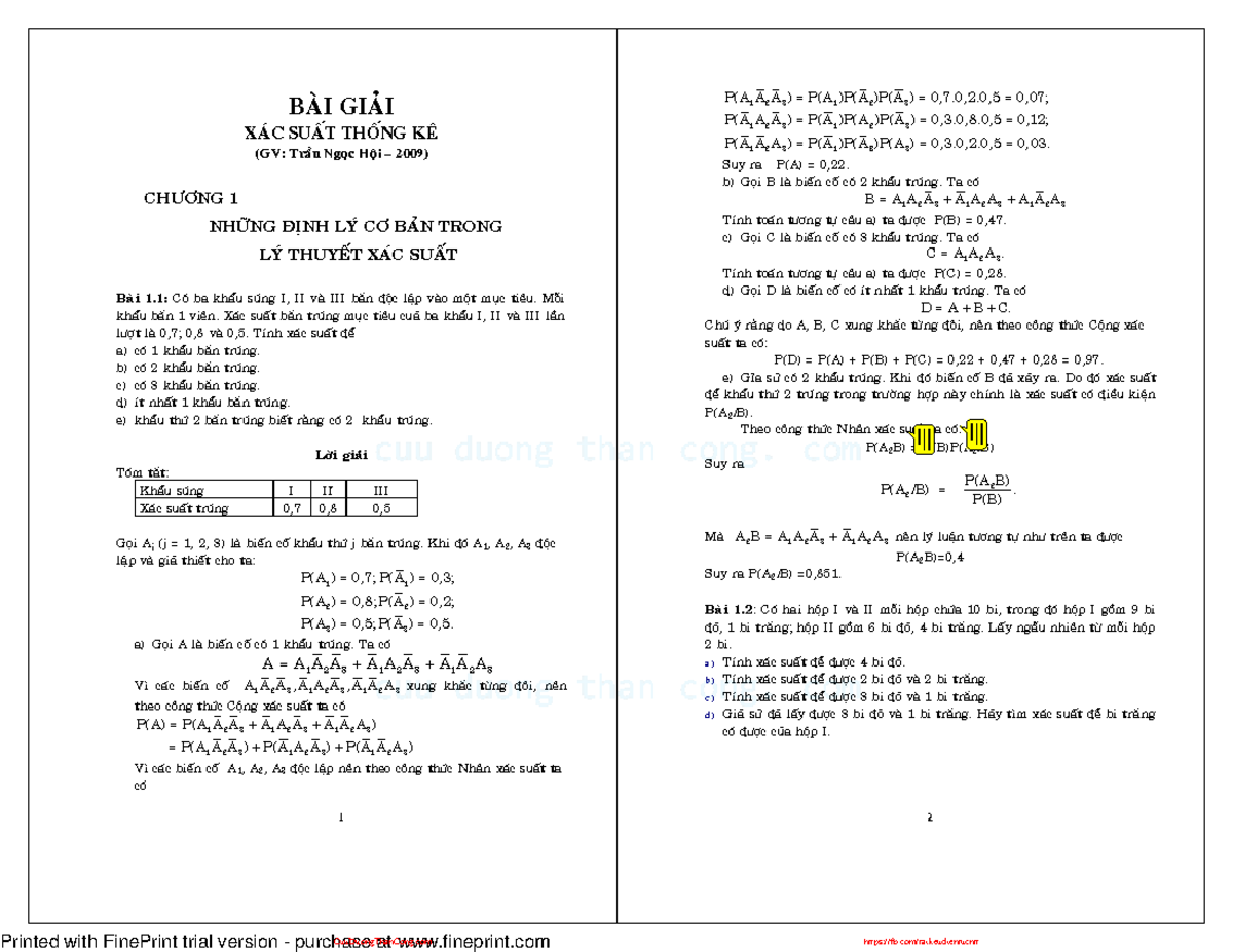 Xac-suat-thong-ke to-anh-dung 1.baigiai xacsuat chuong 1 ...