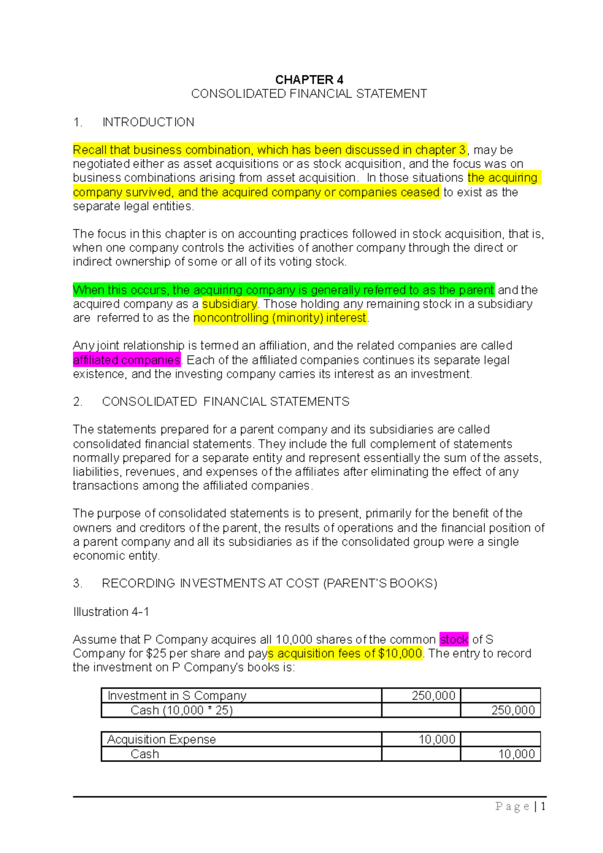 4 Chapter 4 Consolidated Financial Statement - CHAPTER 4 CONSOLIDATED FINANCIAL STATEMENT 1 ...