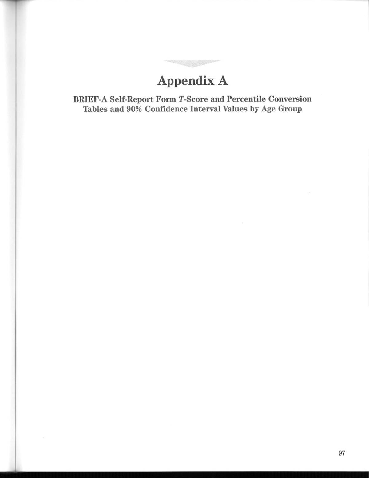 Executive Function Behavior Rating Inventory Manual: Appendix A Data ...