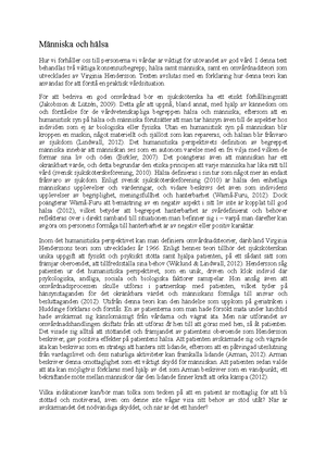 VIPS modellen - Omvårdnadsbedömning enligt VIPS-modellen är en struktur ...