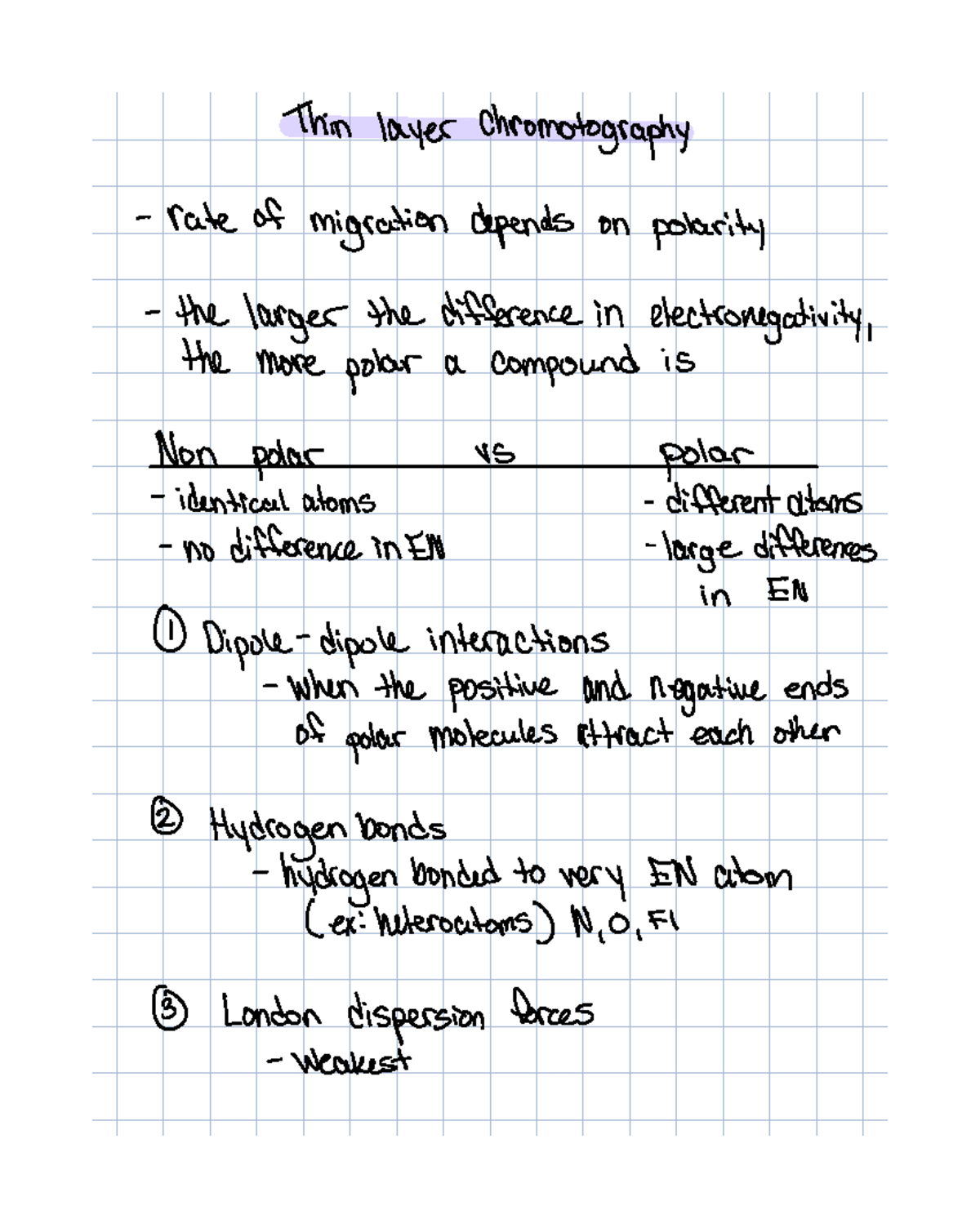 Final exam notes - Thin layer chromatography rate of migration depends ...