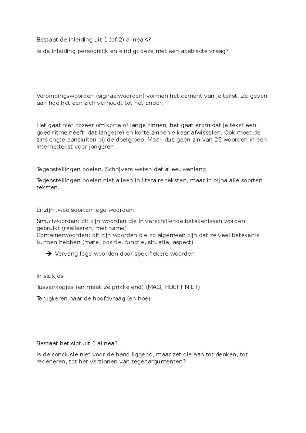 Tips voor het Schrijven van een Nederlands Essay (NED101) - Studeersnel