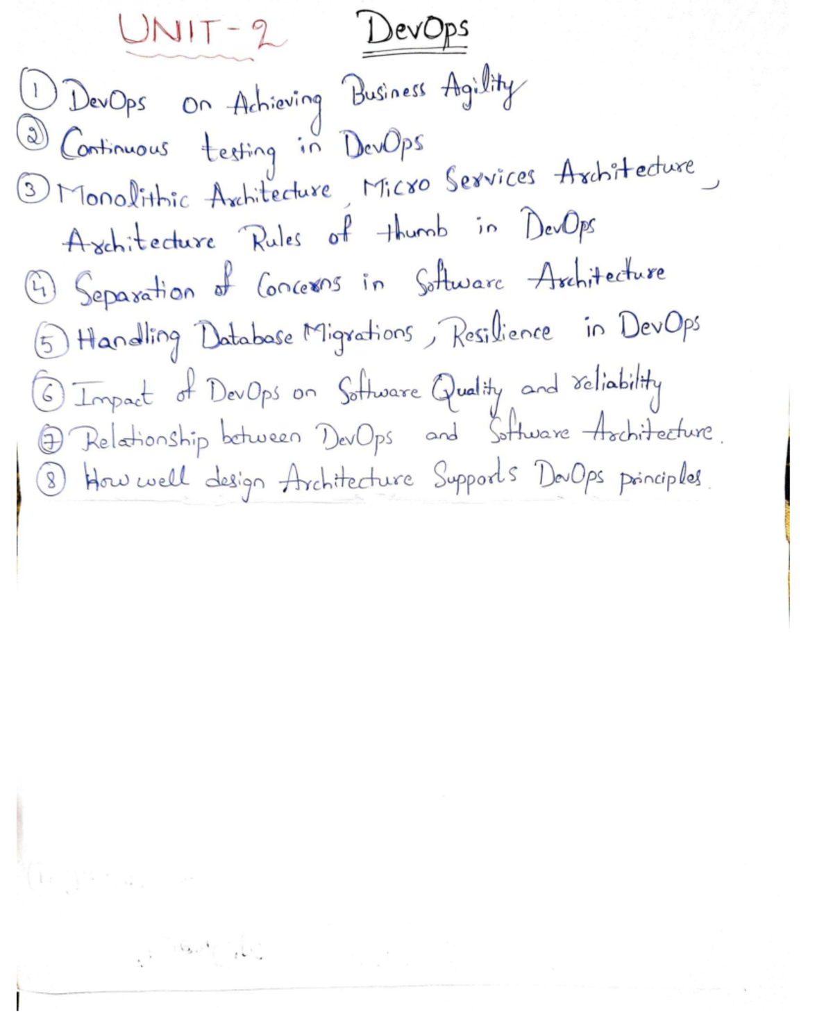 Unit 2: DevOps I - Achieving Business Agility & Software Architecture Insights - Studocu