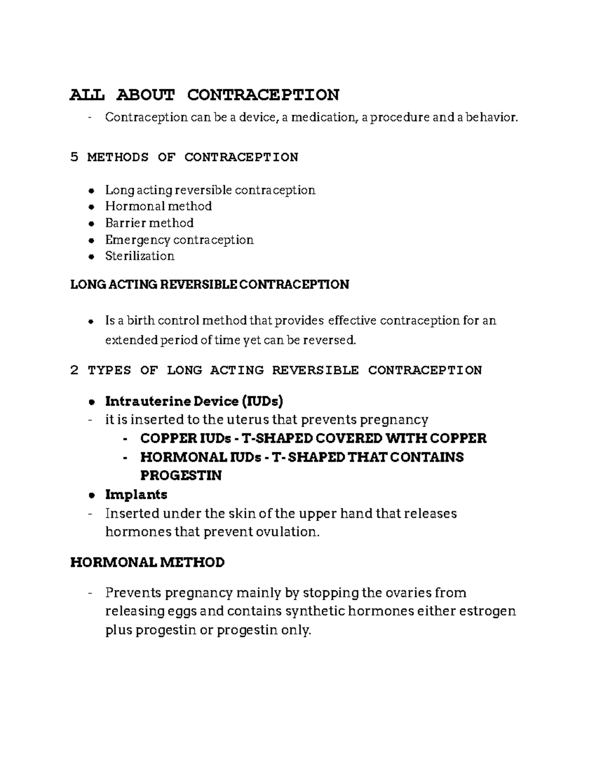 HGD - Comprehensive Overview of Contraceptive Methods and Their Types ...