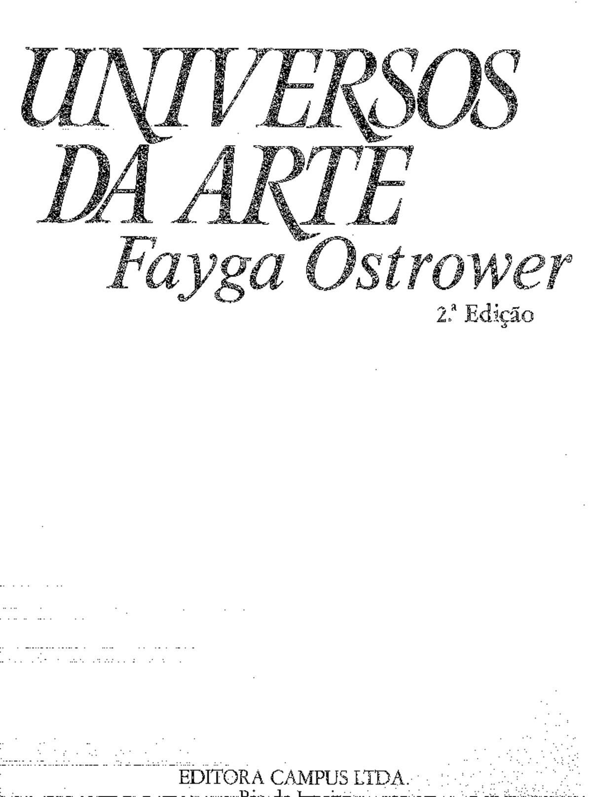 Universos da Arte: Análise e Estudo de Fayga Ostrower - 2ª Edição - Studocu
