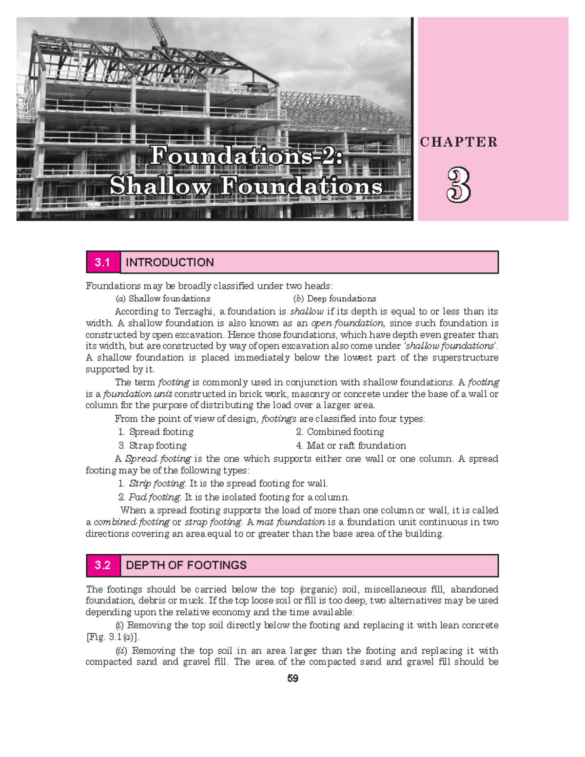 Shallow Foundations: Chapter 3 Overview and Design Principles - Studocu