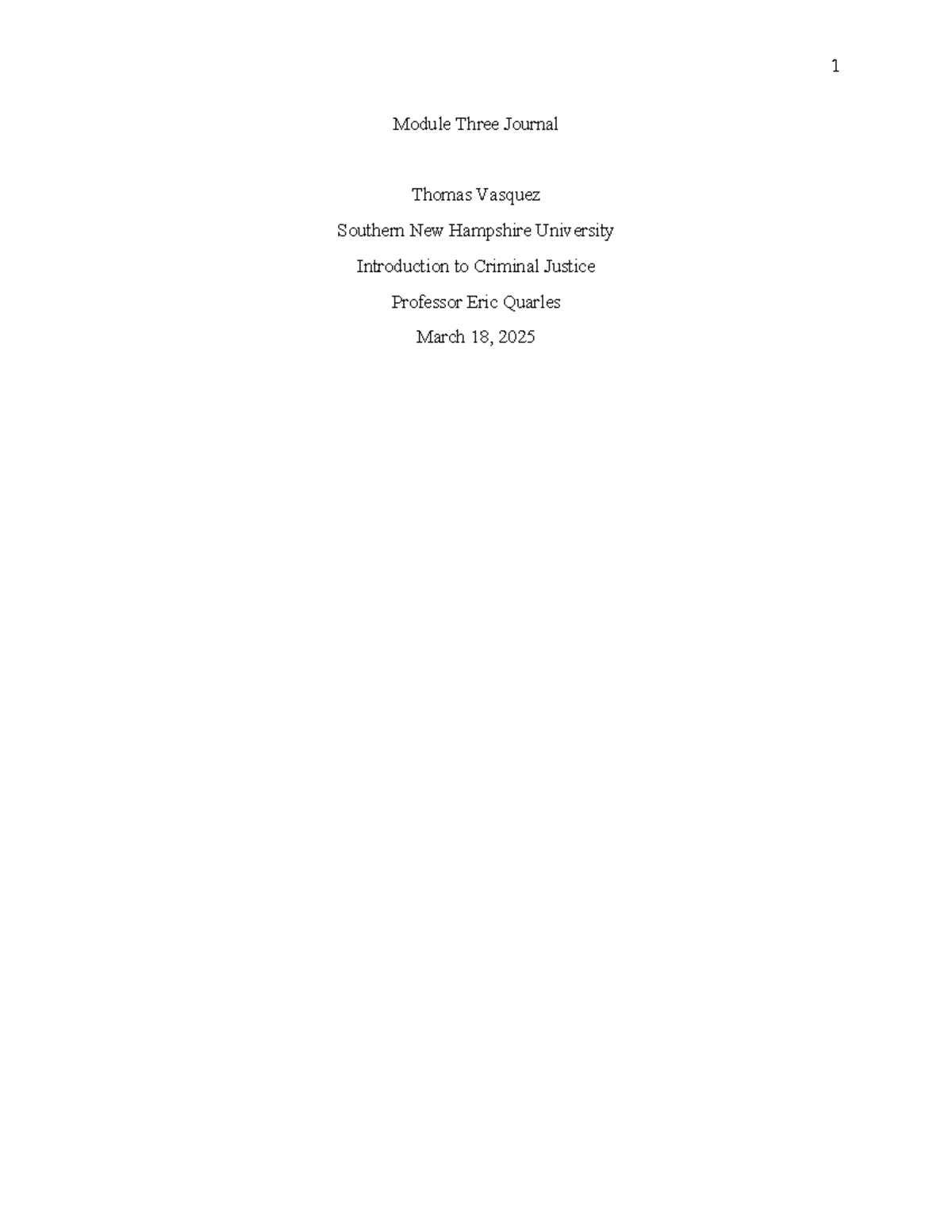 Module Three Journal - assignment - Module Three Journal Thomas Vasquez ...