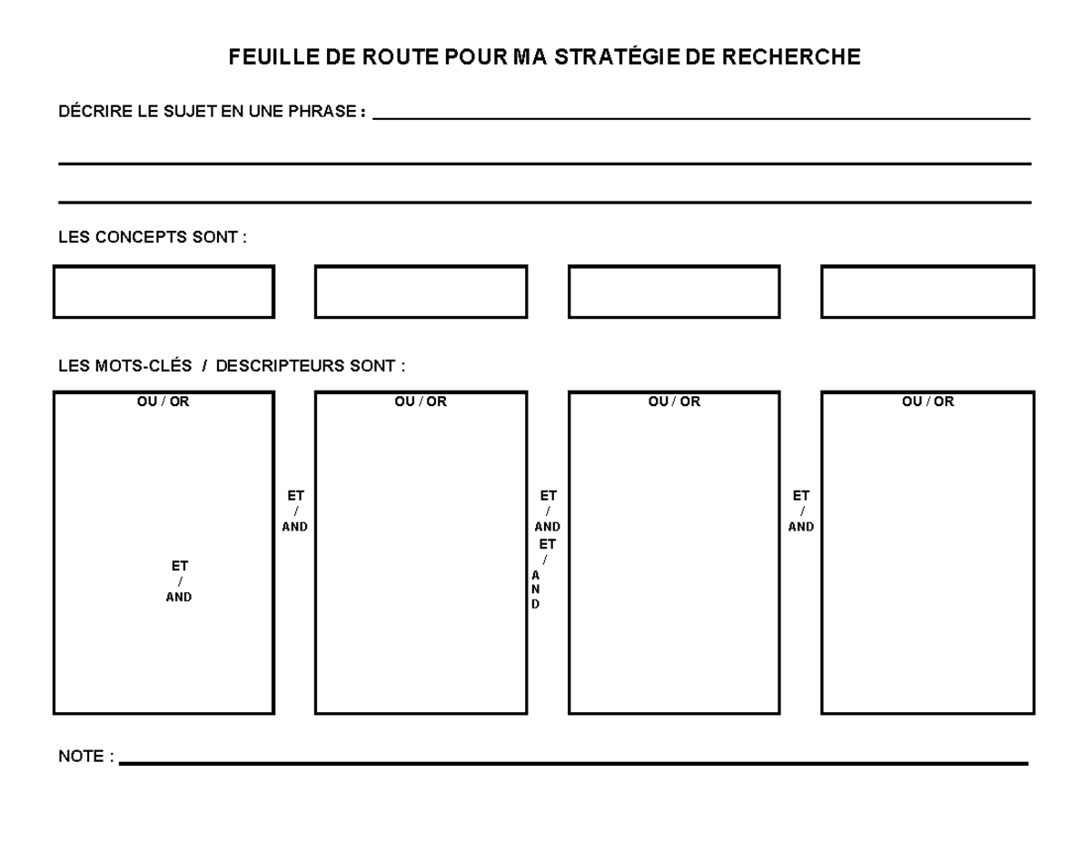 Feuillederoute - feuille de route - DRT1003 - FEUILLE DE ROUTE POUR MA ...