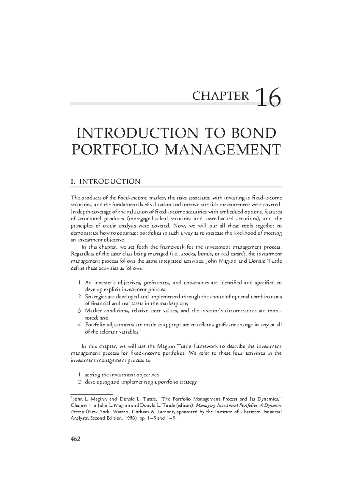 C16 Introduction to Bond Portfolio Management: Key Concepts and ...