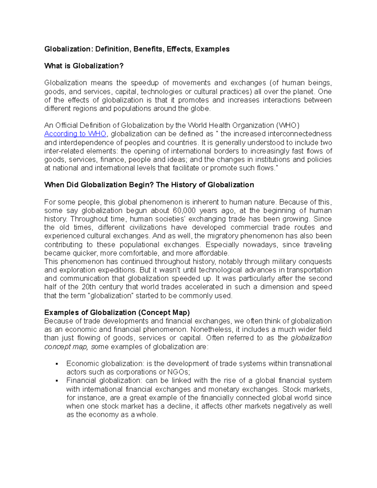 Globalization Definition, Examples - Globalization: Definition ...