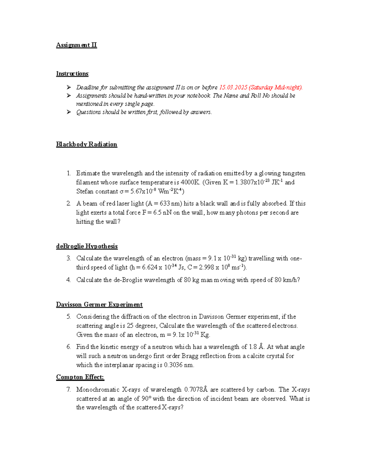 VL2024 Assignment II: Instructions and Key Concepts in Quantum ...