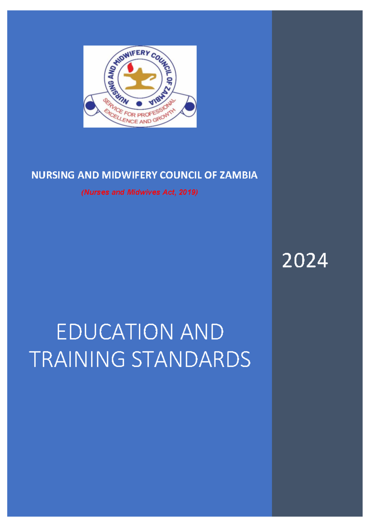 NMCZ Education & Training Standards for Nurses & Midwives (2019) - Studocu