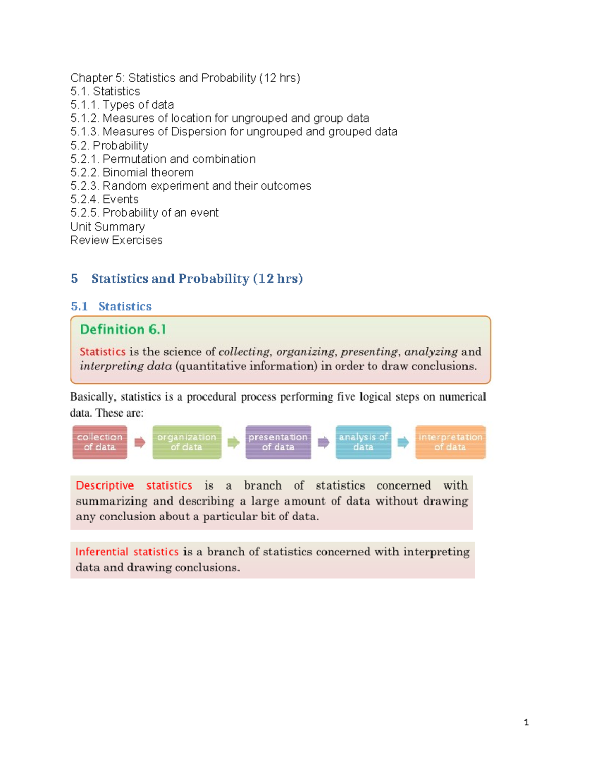 Statistics and Probability Notes - Chapter 5 Review Guide - Studocu