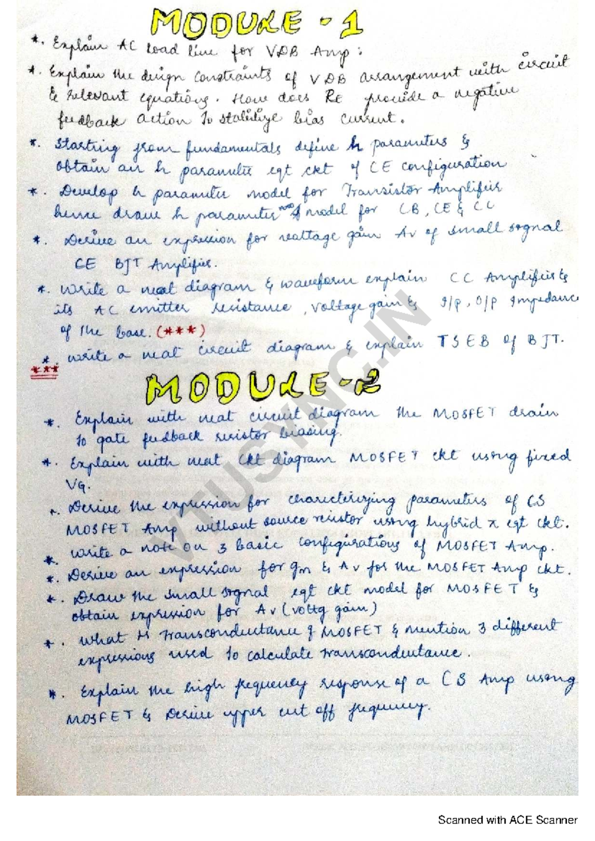 EPC IMP Questions - fixed question - Electronic principles and circuits ...