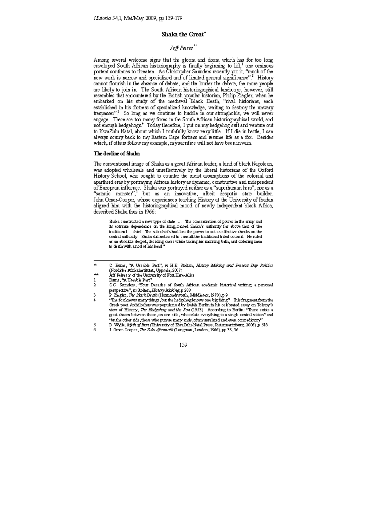 Shaka the Great: A historiographical analysis of oral traditions in ...