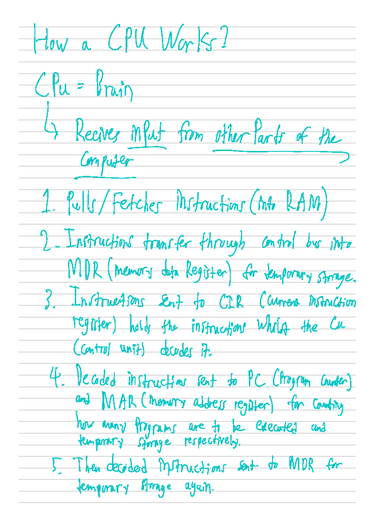 How a CPU Works: Understanding Its Functions and Components - Studocu