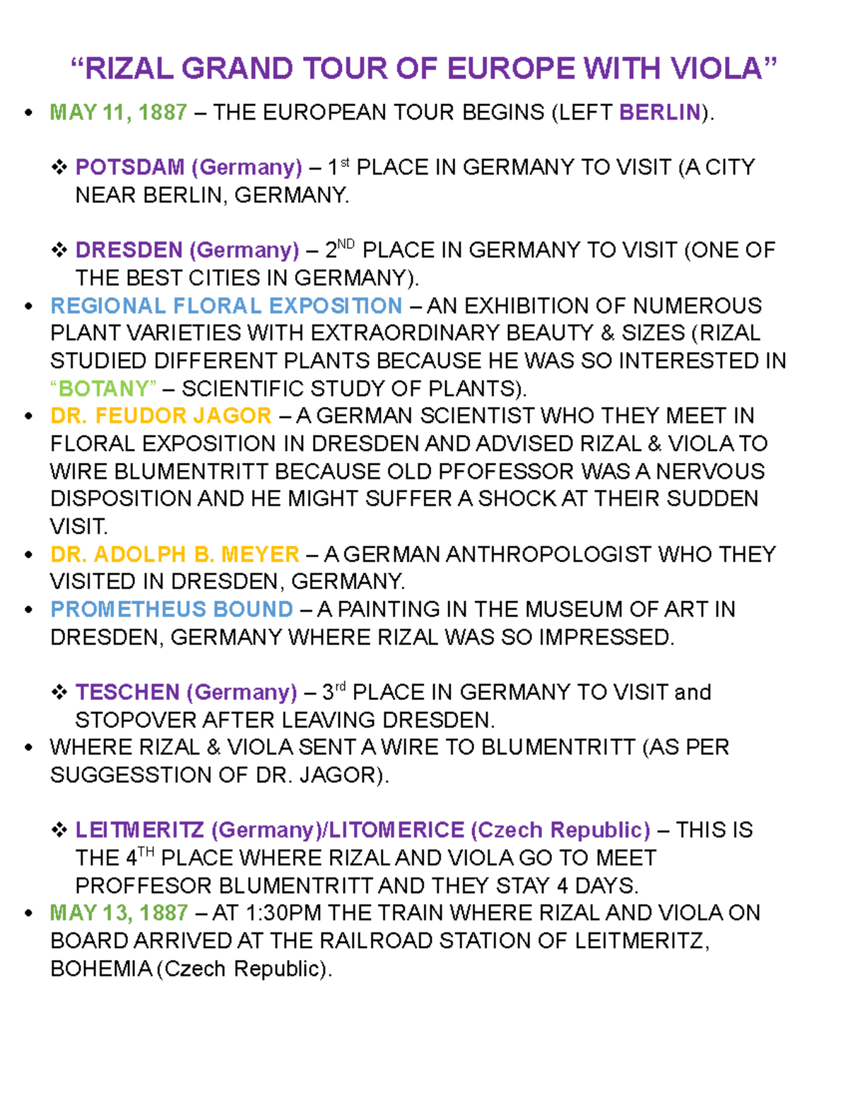 Rizal's Grand Tour of Europe with Viola: Key Highlights and Insights ...