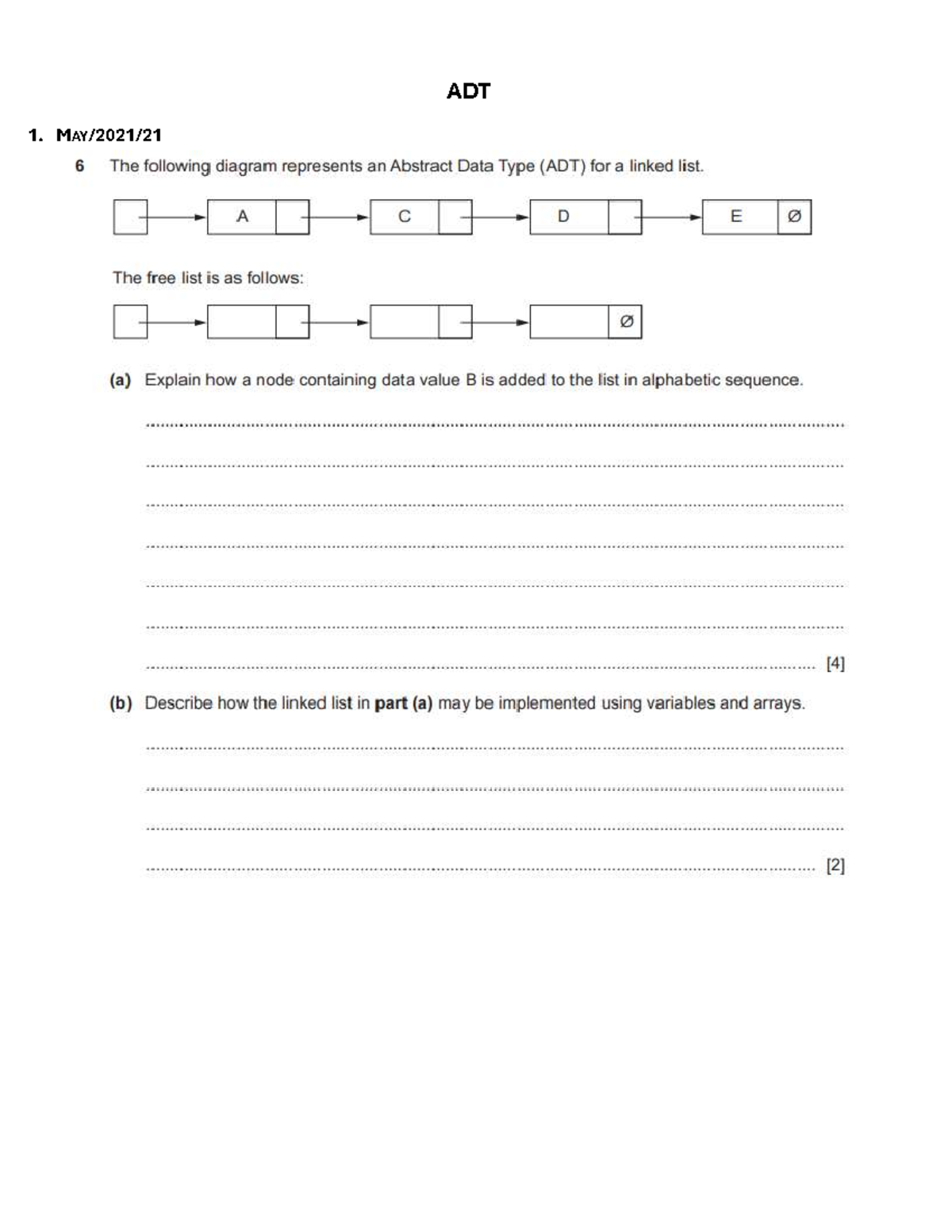 ADT 1: Linked Lists, Queues, and Stacks Overview - Studocu