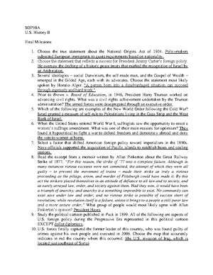 US History II UNIT 1 Challenge 3 - US History II UNIT 1 CHALLENGE 3 ...