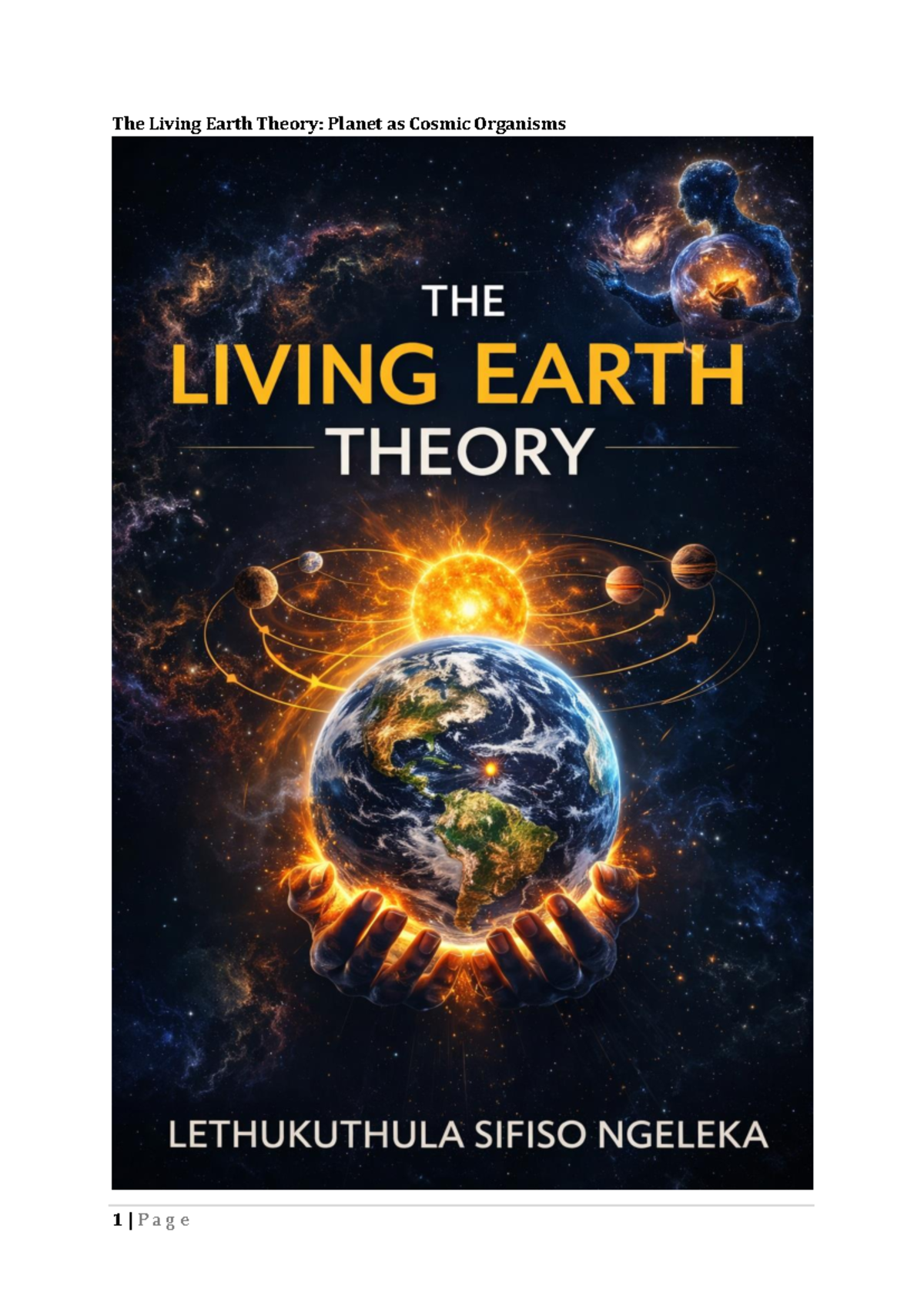 Living Earth Theory: Planet as Cosmic Organisms (Course Code: A) - Studocu