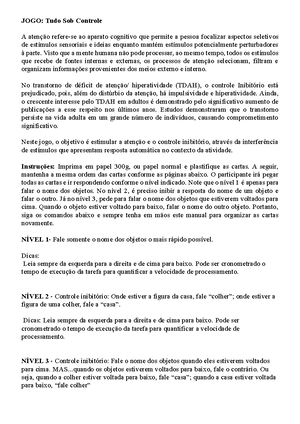 Ficha de Correção e Interpretação do TAC para Crianças 116 EB - Studocu