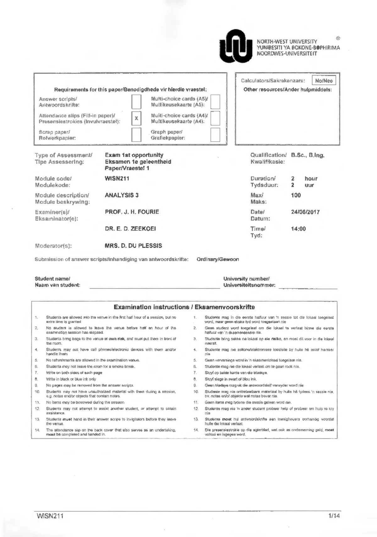 MTHS211: Advanced Calculus I - Exam Paper 1 Resources - Studocu