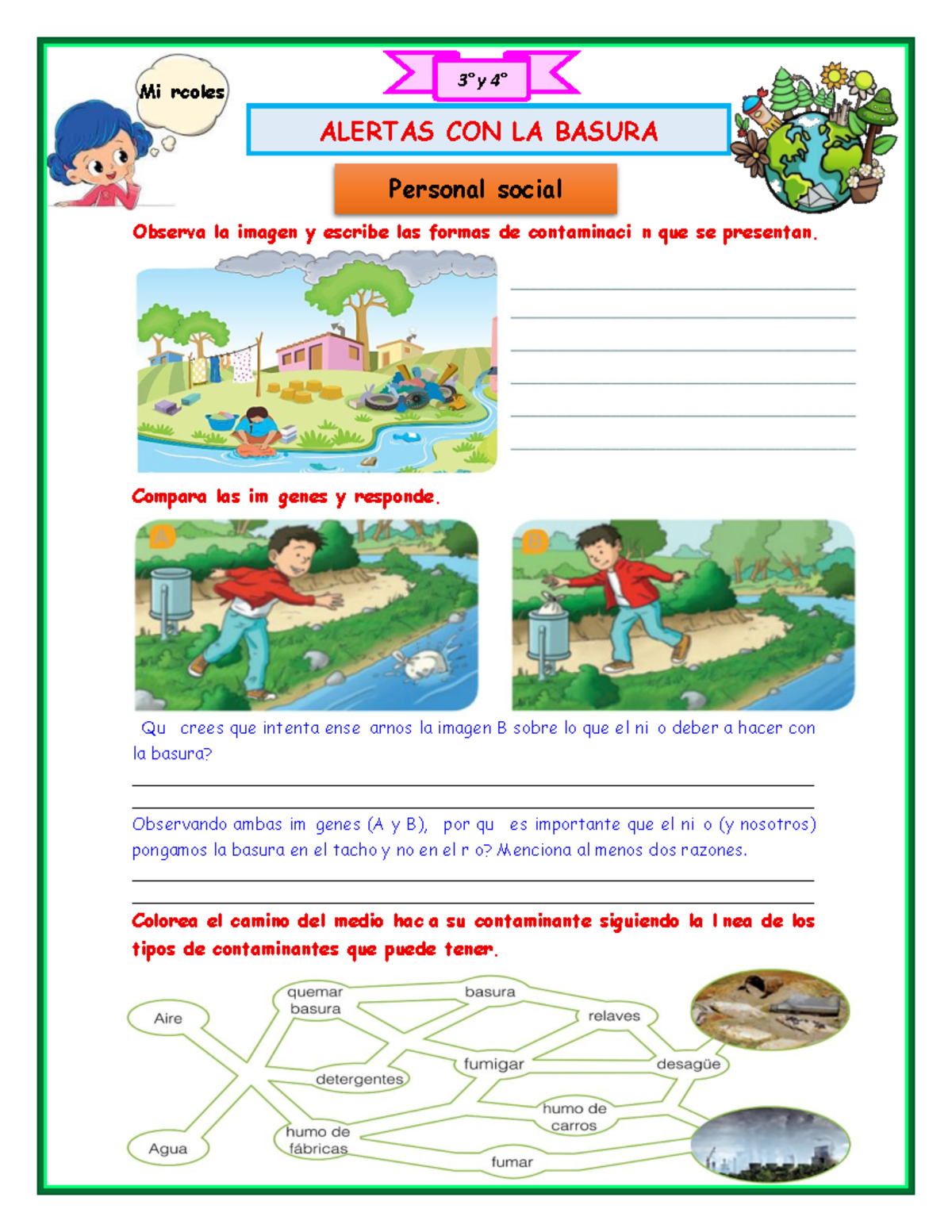 3° y 4° miércoles 04 ficha 6+ - Observa la imagen y escribe las formas ...