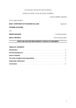 Notice IN Terms OF RULE 30A ( Example) - IN THE HIGH COURT OF SOUTH ...