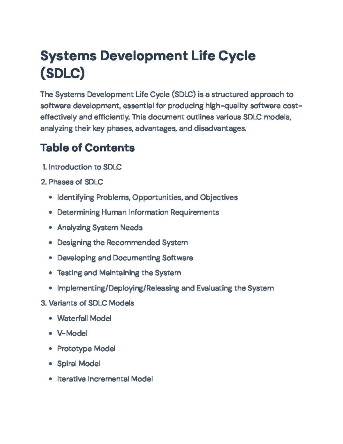 Understanding the Systems Development Life Cycle (SDLC) Models ...