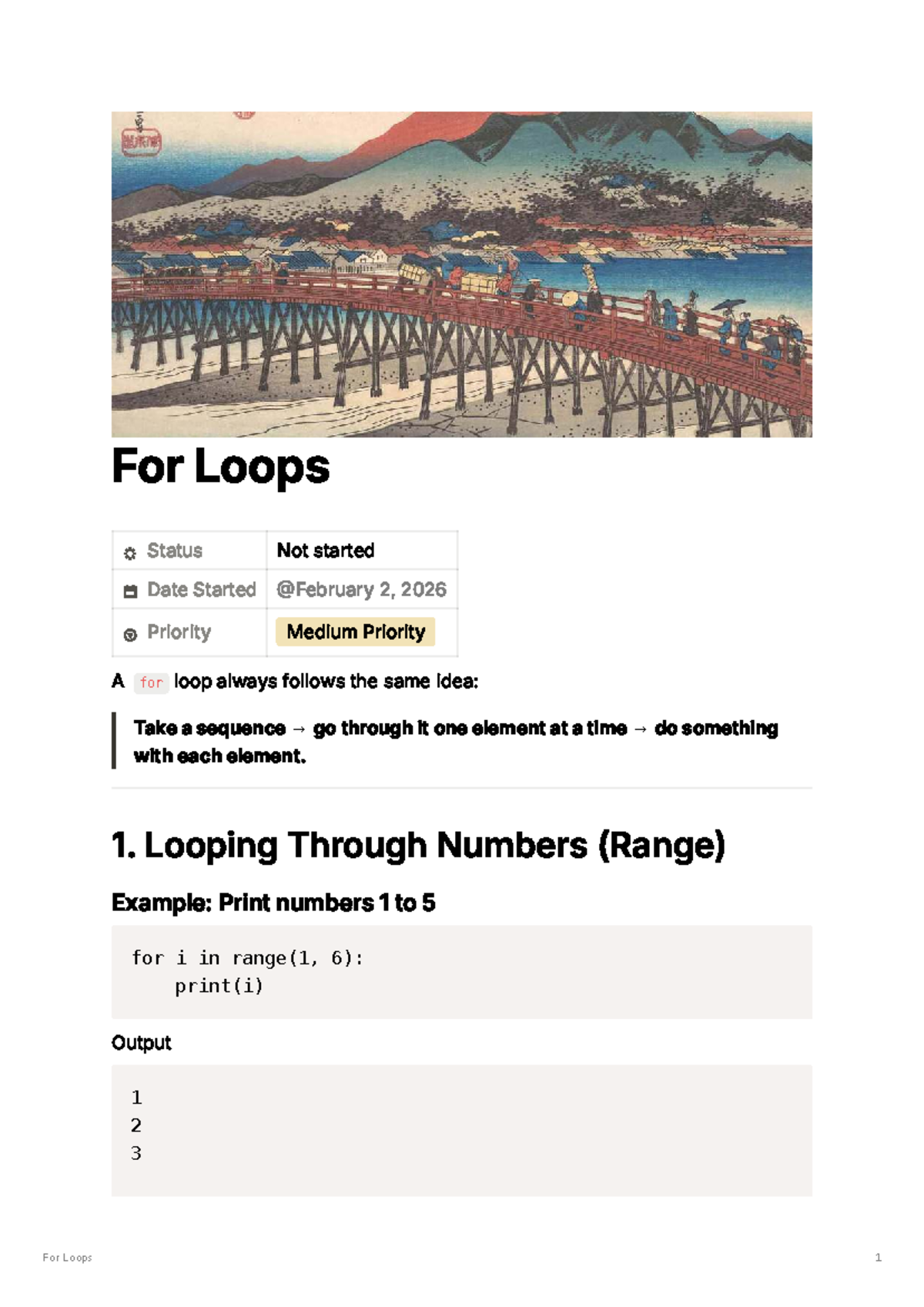 For Loops Concepts and Examples - CS101 Lecture Notes - Studocu