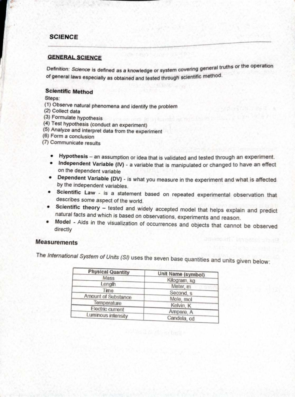 Science - Scientific Method Steps: (1) Observe natural phenomena and ...