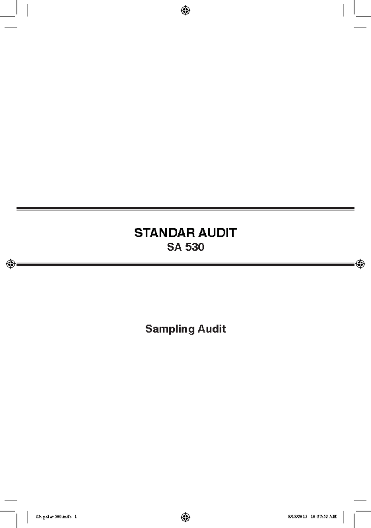 Standar Audit SA 530. Sampling Audit - Standar audit Sa 530 Sampling ...