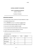 CS1010E - NUS - Programming Methodology - Studocu