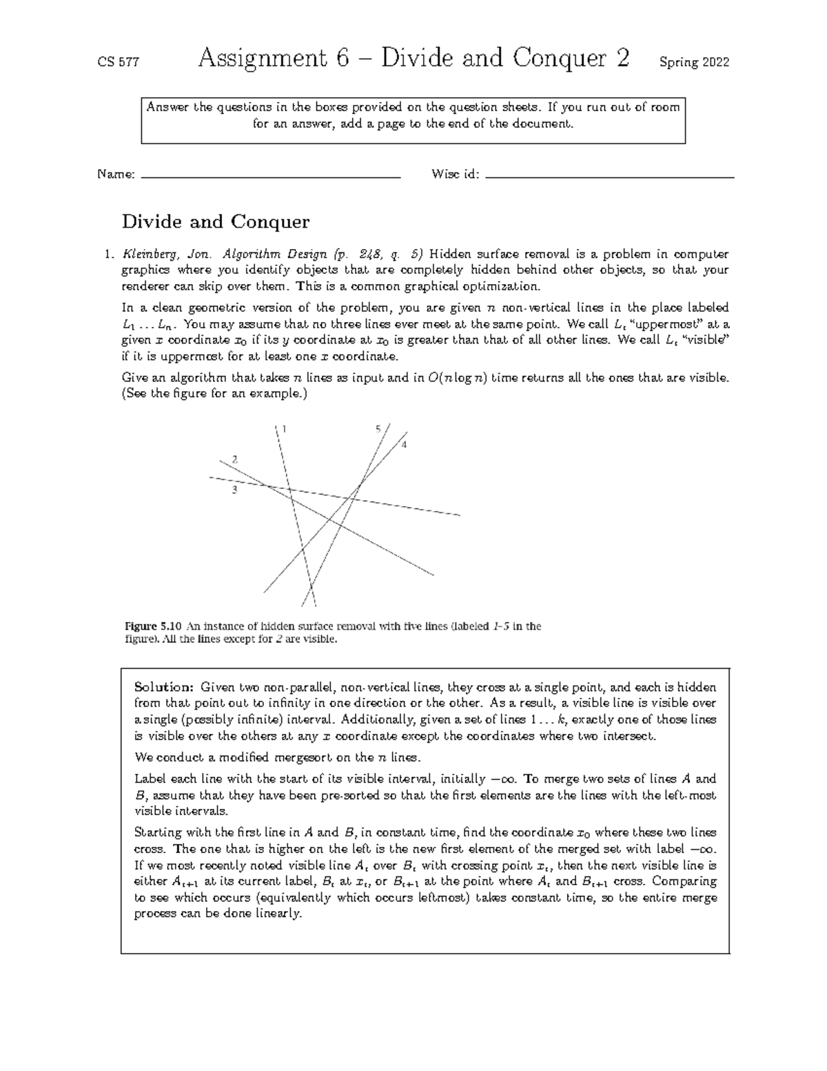 Sol hw6 - Homework 6 solution sheet - Answer the questions in the boxes ...