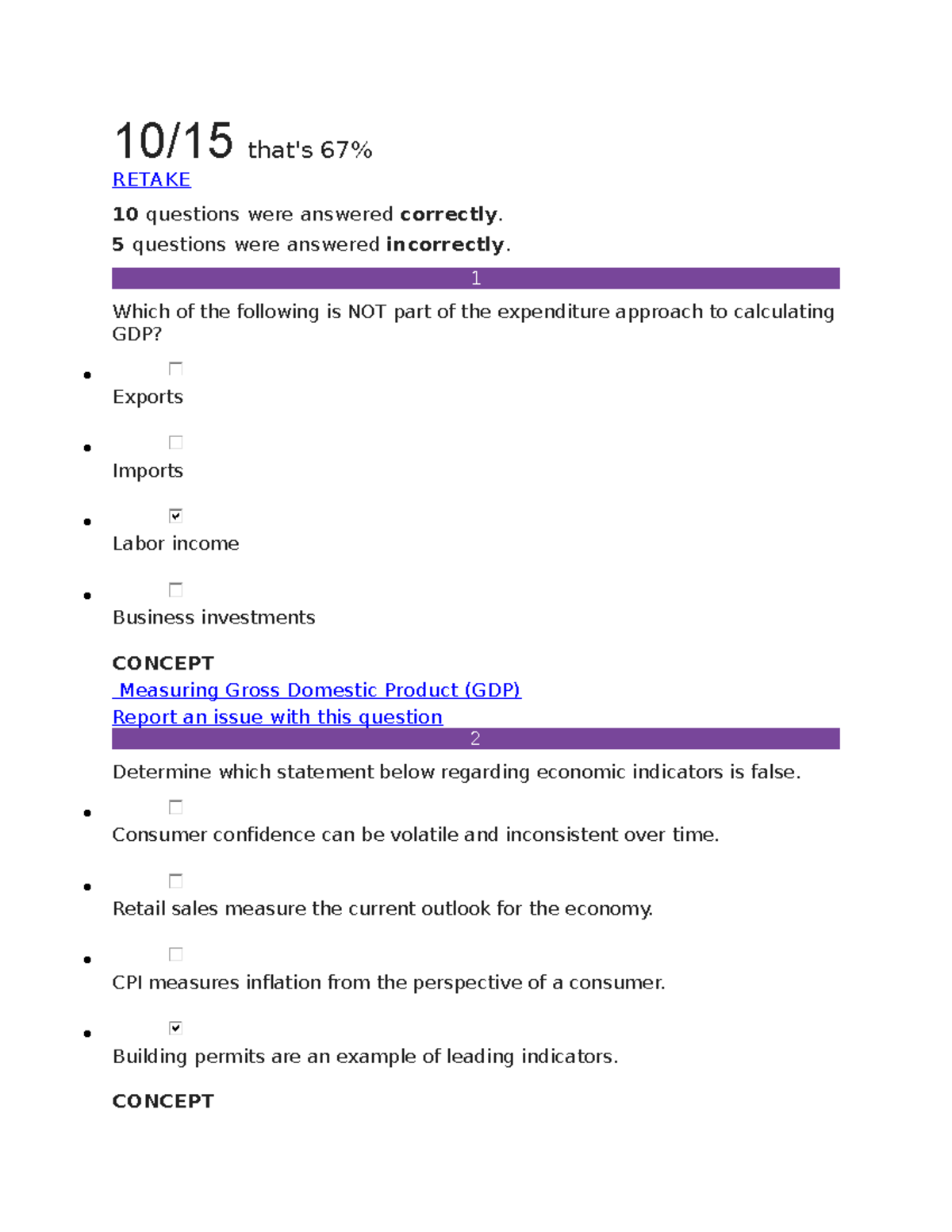 Macro - Unit 1 Milestone Review and Key Concepts - Studocu