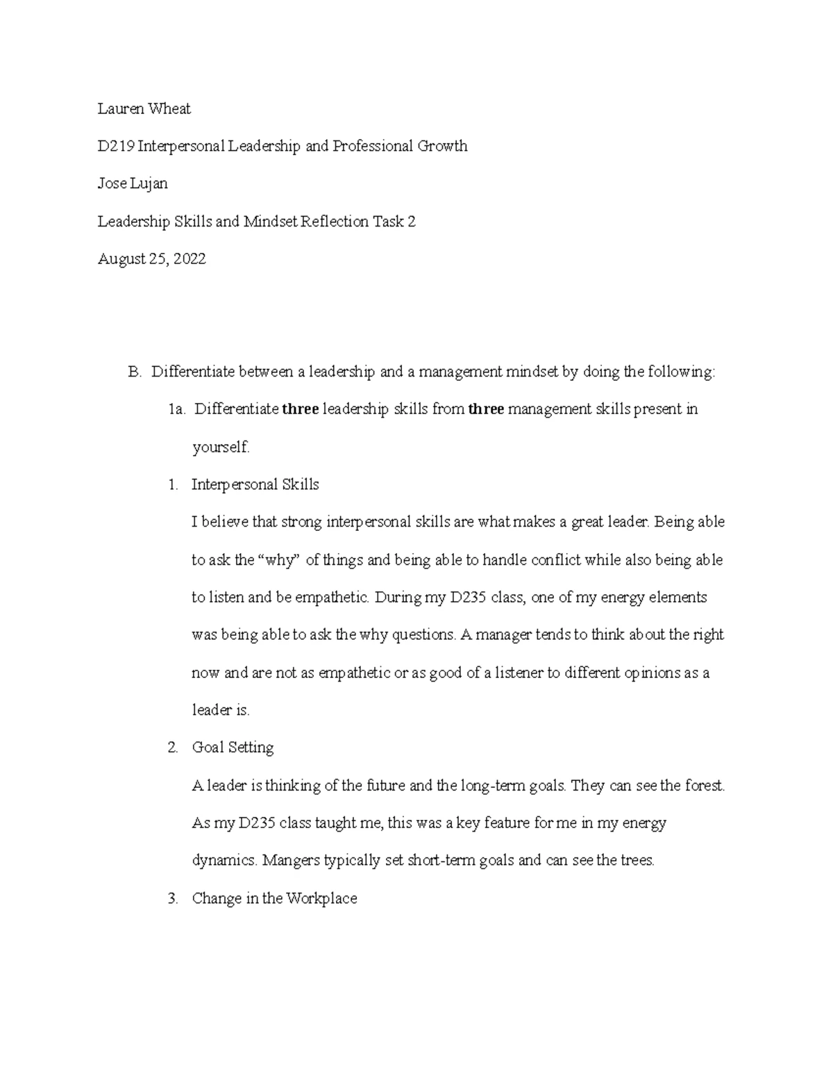 D218 - Task 2 - APPROVED D218 TASK 2 - Task 2 Introduction B ...