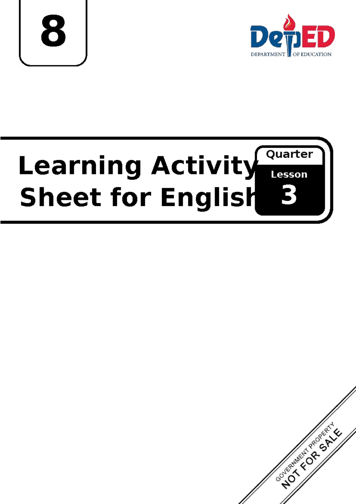 Q4 LAS English 8 Lesson 3 Week 3 - Learning Activity Sheet for English ...