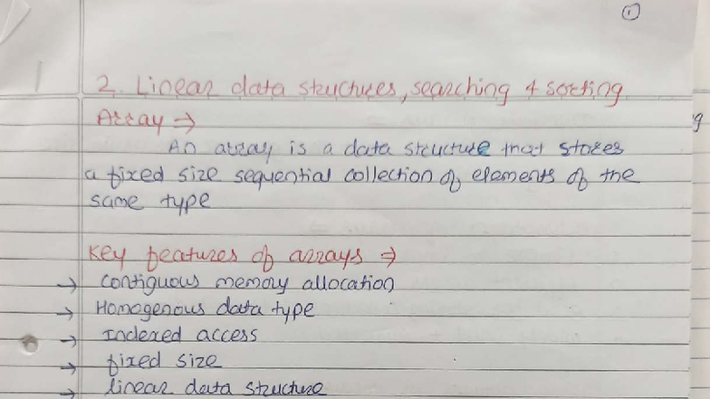 DS 2: Linear Data Structures, Searching & Sorting Techniques - Studocu