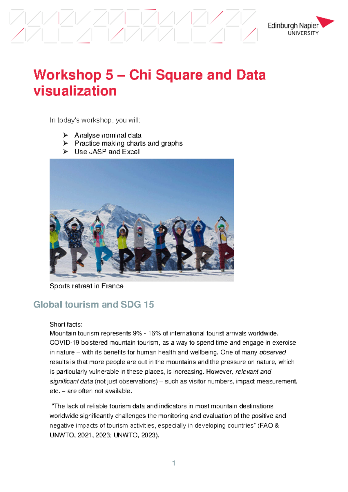 Workshop 5 - Chi Square and Data Visualization 1 - Workshop 5 – Chi ...
